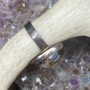 Rainbow Glass Sterling Silver Ring Size 6.5 - Etsy