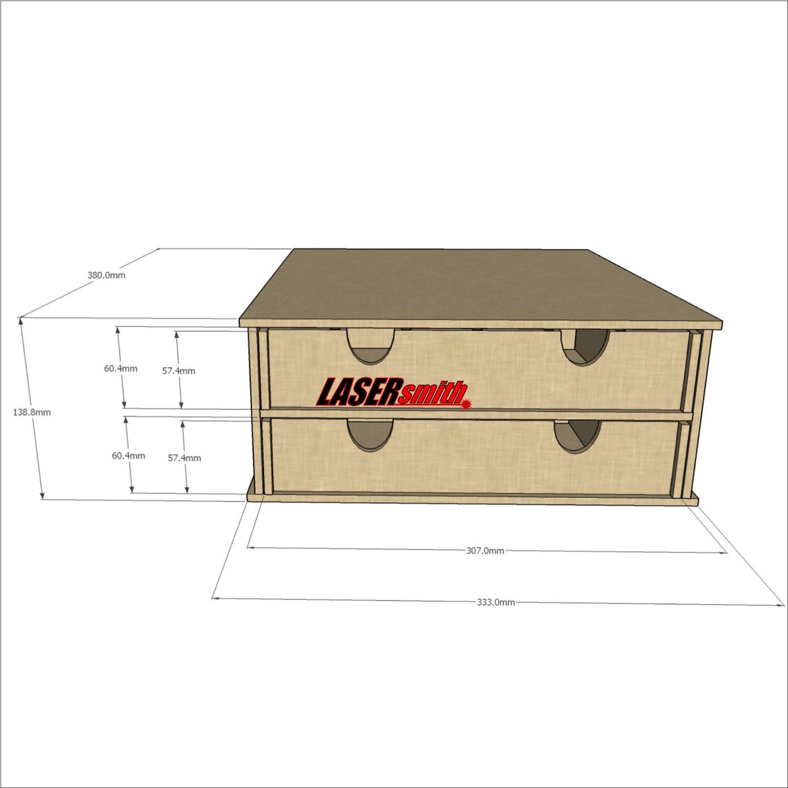 2 Drawer Flat Thread/bobbin Storage Holder - Etsy UK