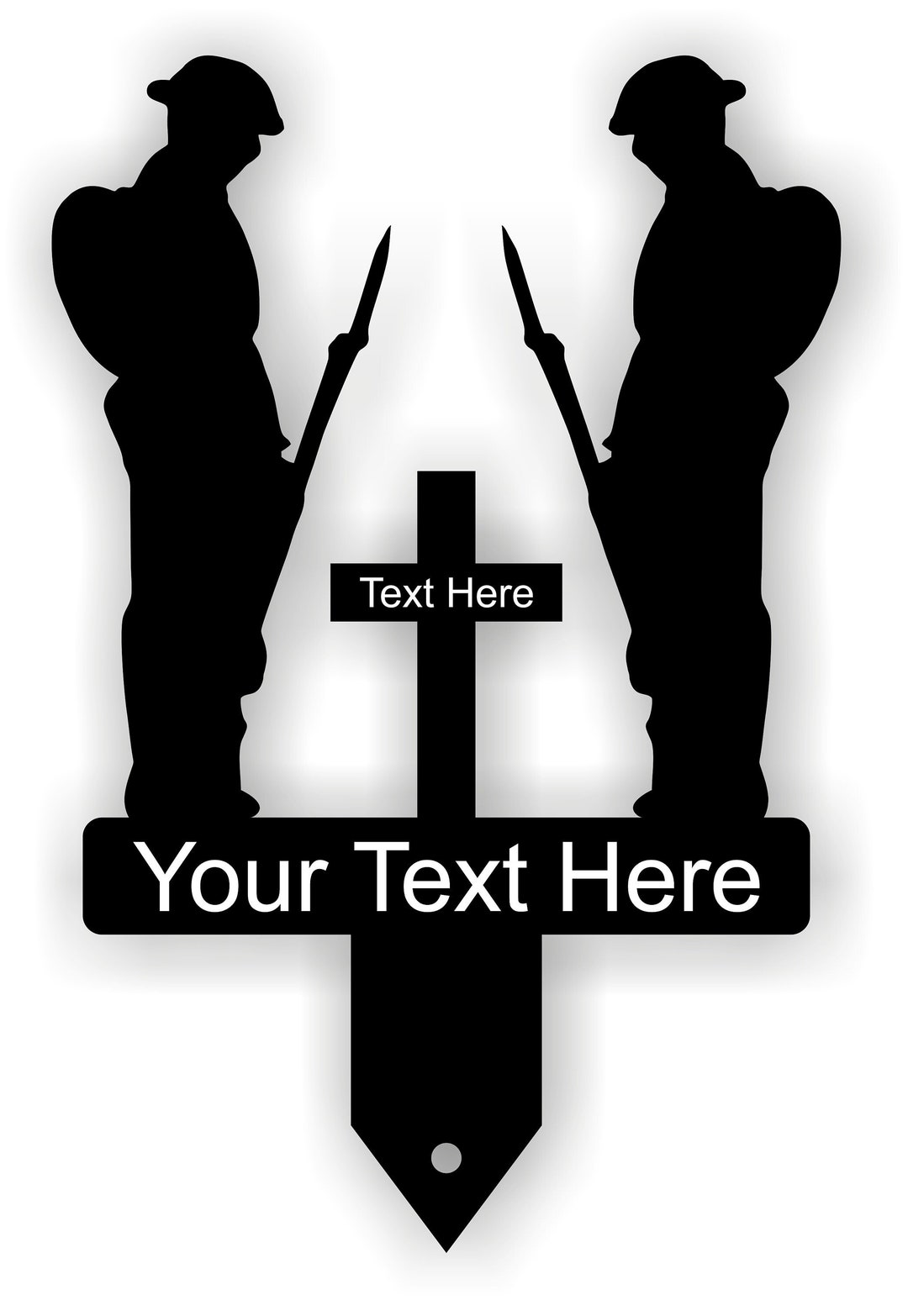 Personalised Twin Tommy Soldiers, Remembrance Day Silhouette & Grave ...