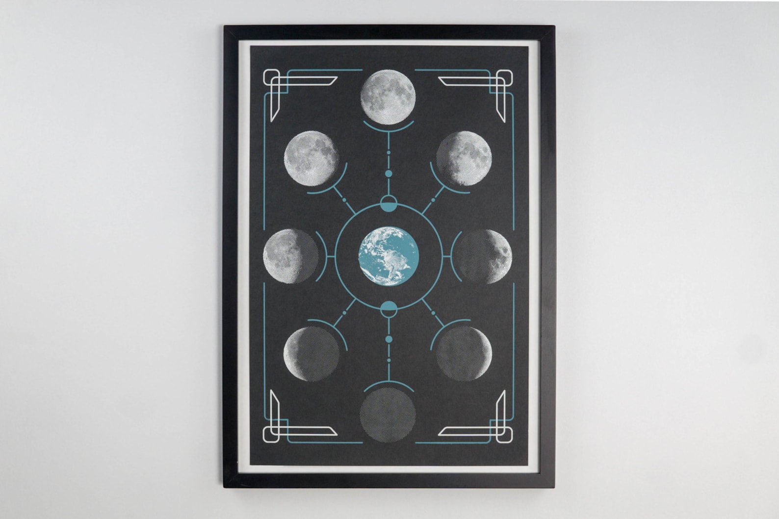 Lunar Phases - Astronomy Poster - 12.5 X 19" - Screen Printed - Etsy