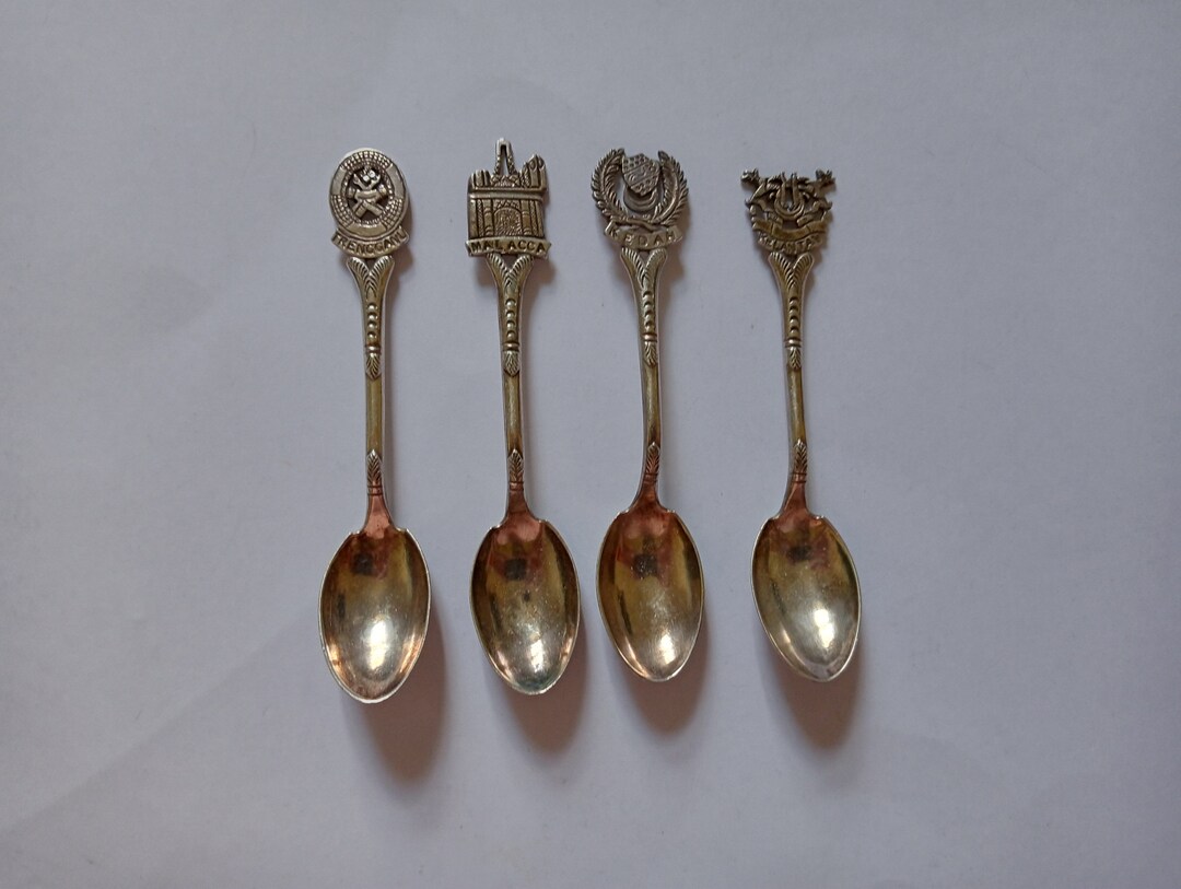 Set of 4 Malaysian Silver Spoons of Malaysian States Kelantan Silver ...