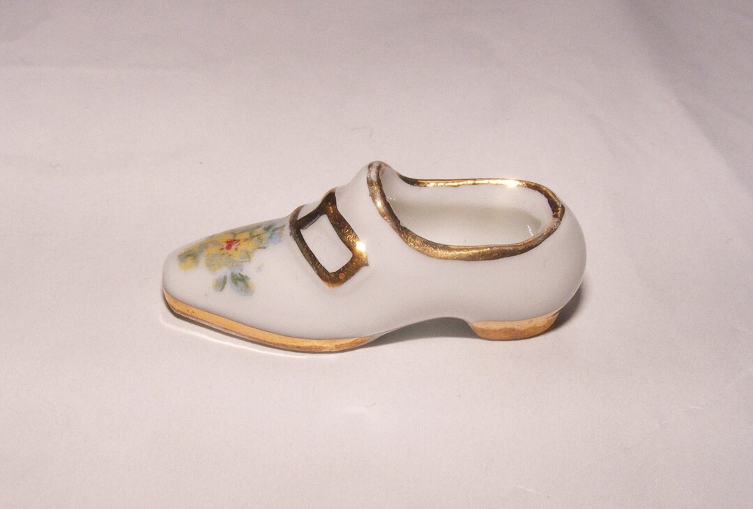 Vintage Miniature Limoges Porcelain Shoe - Etsy