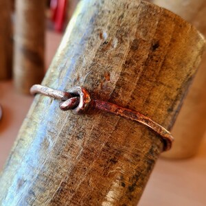 Handmade Copper Knot Cuff Bracelet for Men and Women, Tie the Knot ...
