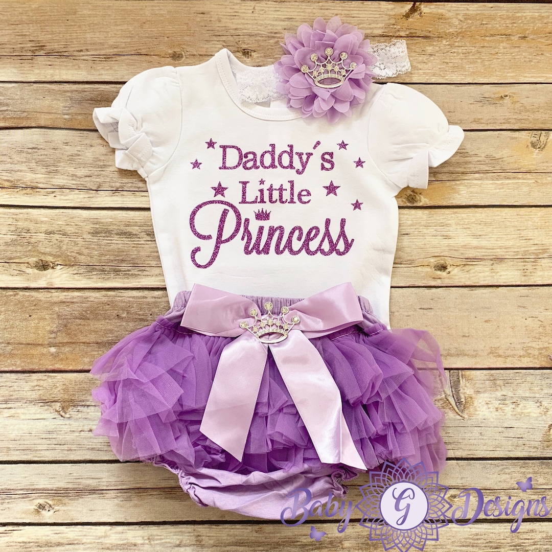 Daddy's Little Princess Outfit: Lavender Baby Girl Set - Etsy