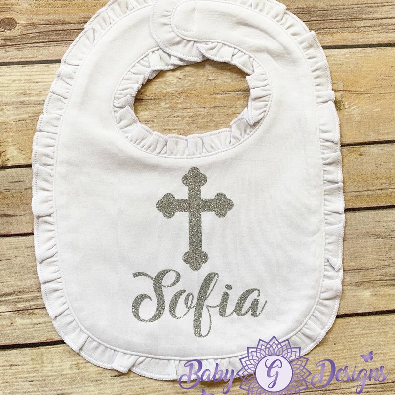 Christening Bib - Etsy