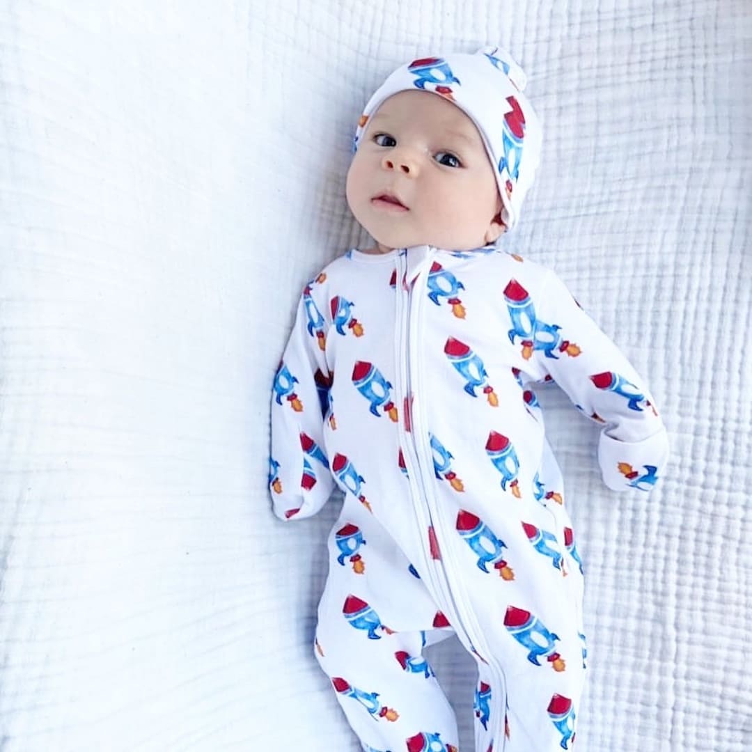 Baby Boy Rocket Ship Romper – Space-themed Infant Bodysuit, Outer Space ...