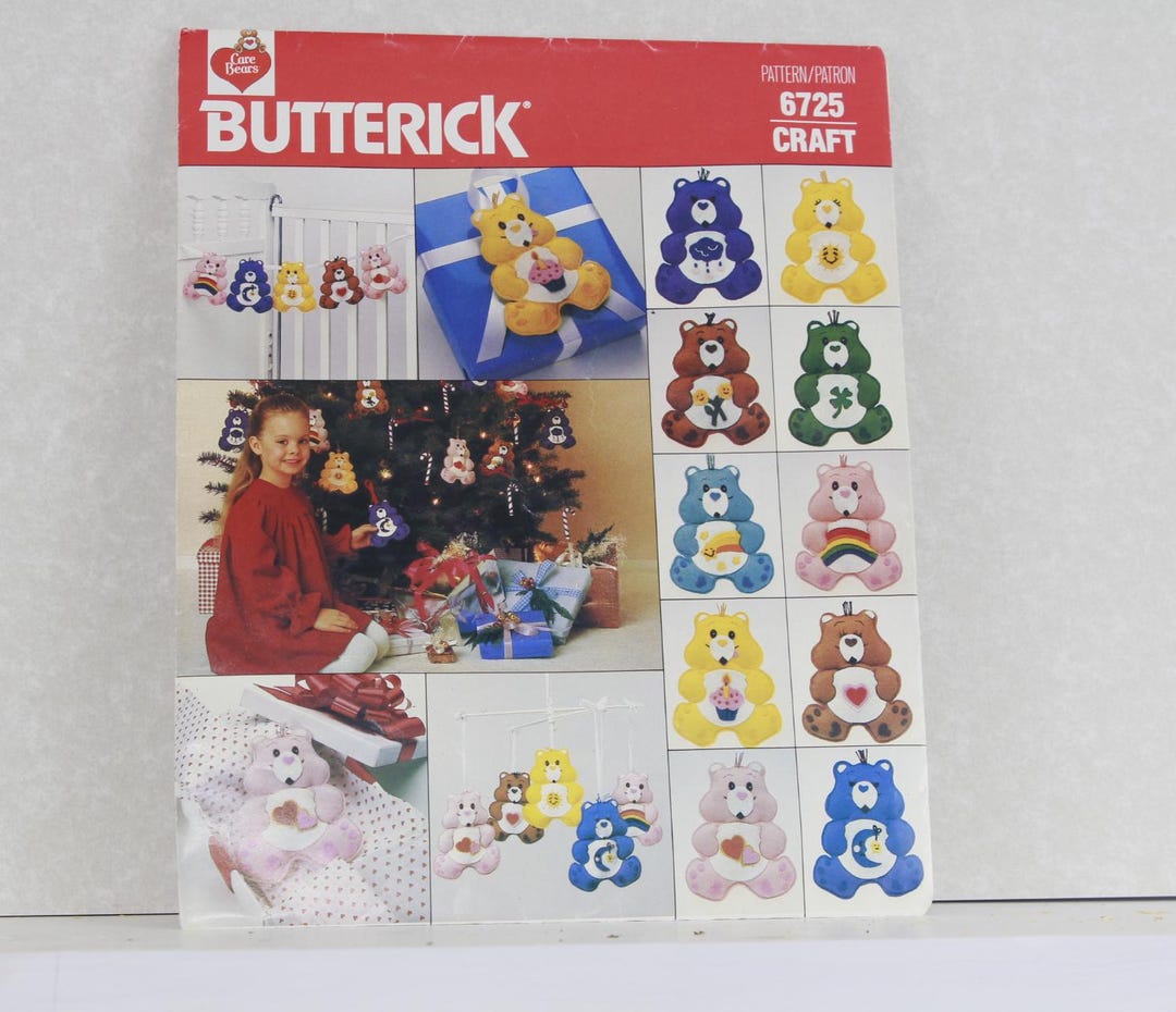 Vintage Butterwick Care Bear Sewing Patterns Pre-owned (FREE SHIPPING ...
