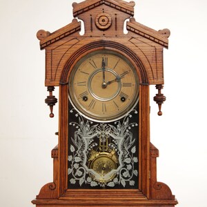 Antique William L. Gilbert Victorian Oak Case Mantel Clock - Etsy