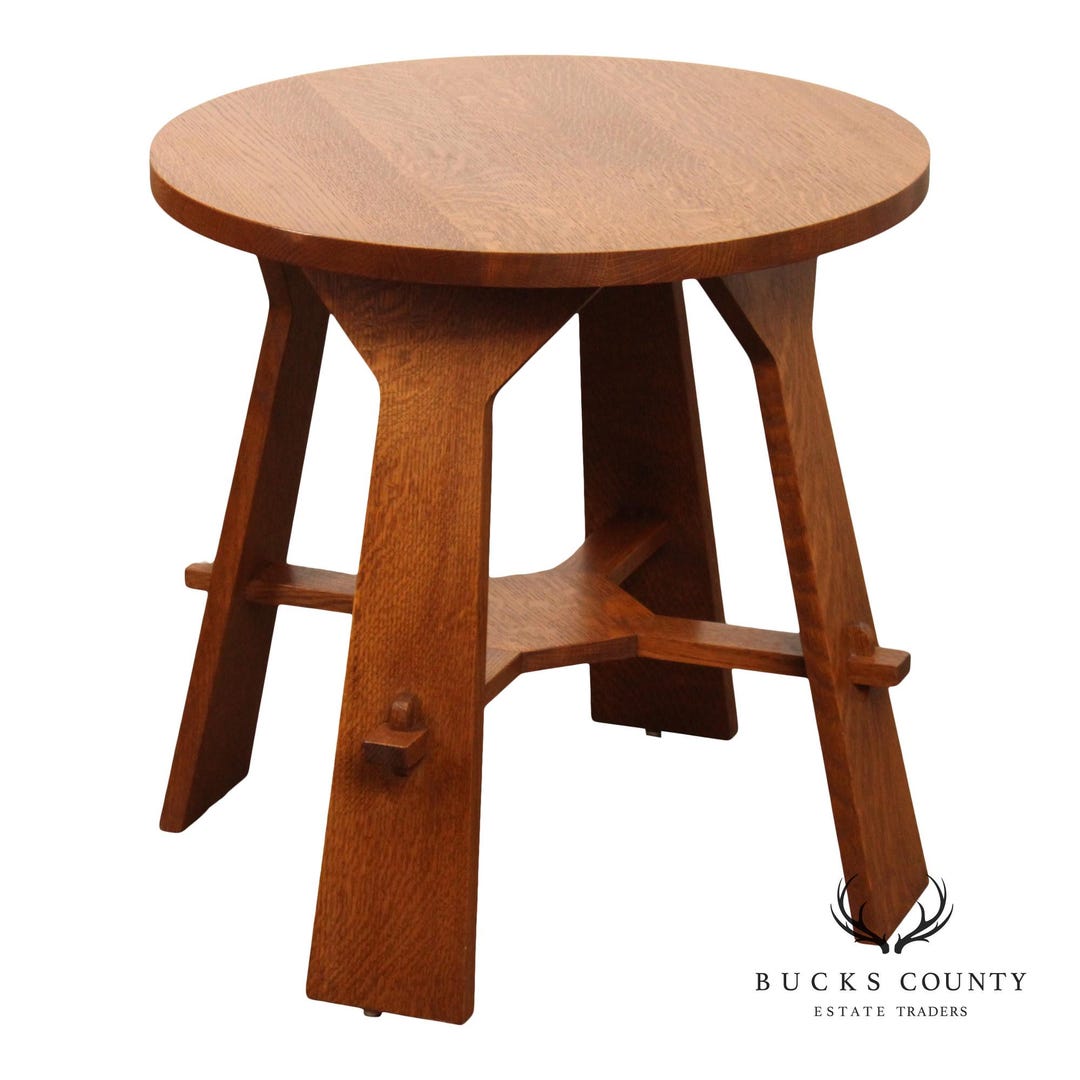 Stickley Mission Collection Oak Gus Tea Table - Etsy