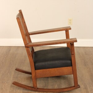 Antique Mission Style Oak Rocking Chair - Etsy