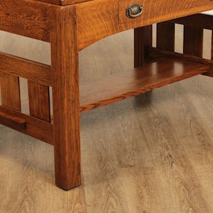 Antique Mission Oak Writing Desk or Library Table - Etsy