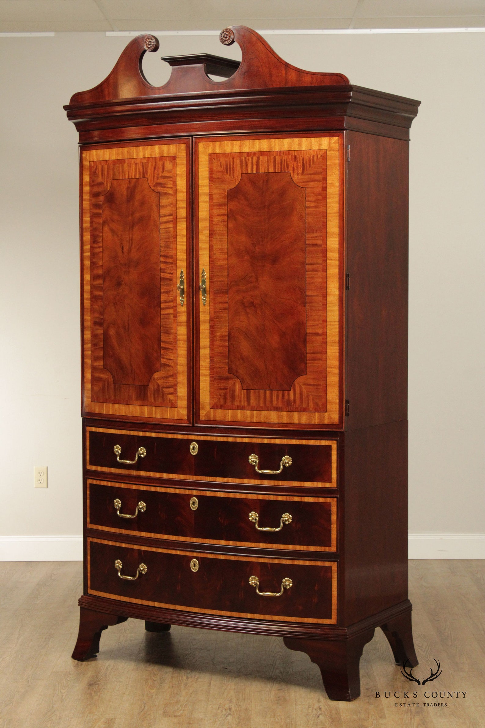 Hickory White American Masterpiece Collection Mahogany Inlaid Armoire ...