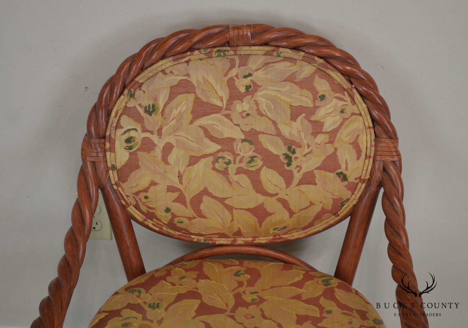 Mcguire of San Francisco Pair Painted Twist Rattan Armchairs - Etsy