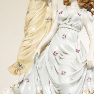 Rococo Style Ladies With Dove Porcelain Figurines - Etsy