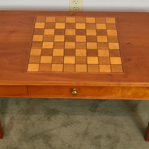Hand Crafted Solid Cherry Wood Checkerboard Top Game Table by - Etsy