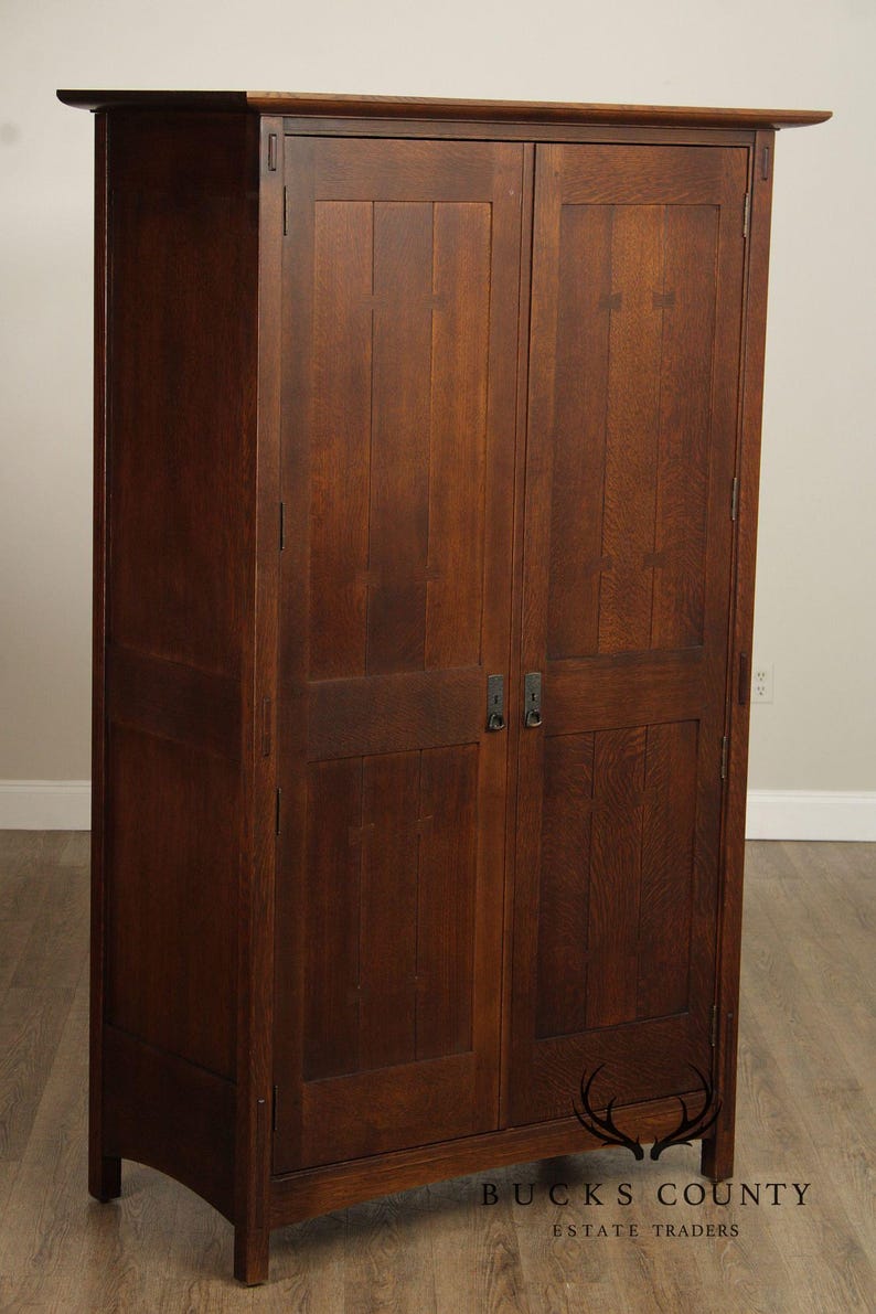 Stickley Mission Collection Oak Wardrobe Armoire - Etsy