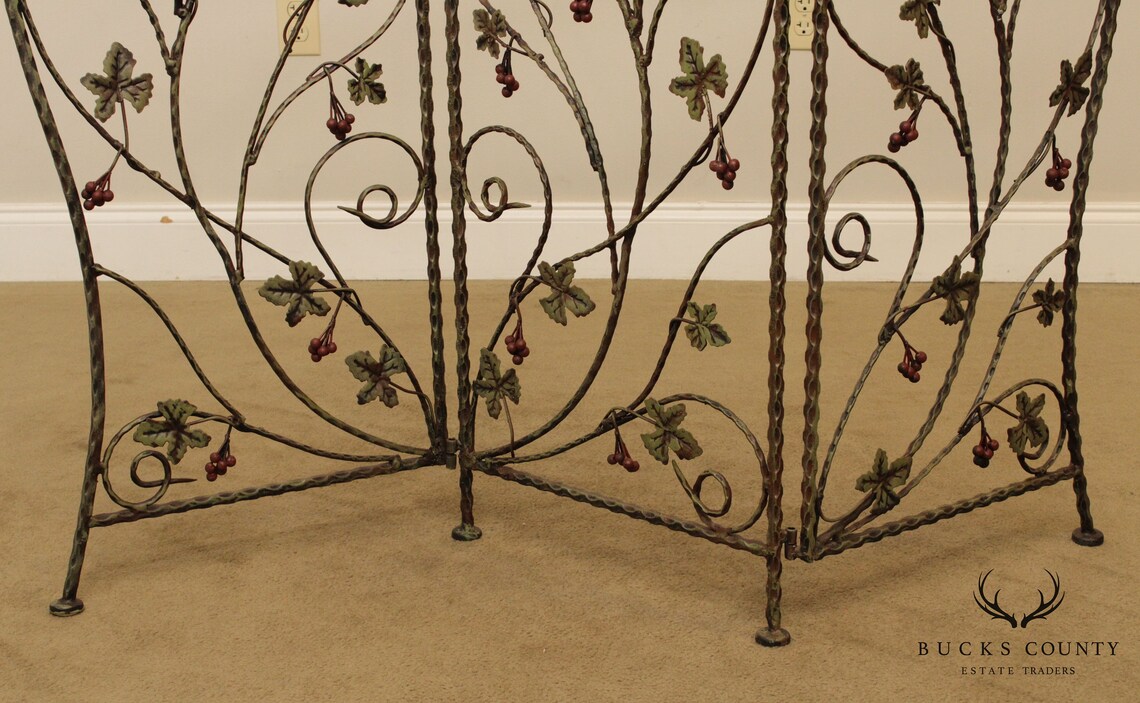 Quality Wrought Iron 3 Panel Leaf & Berries Room Divider - Etsy