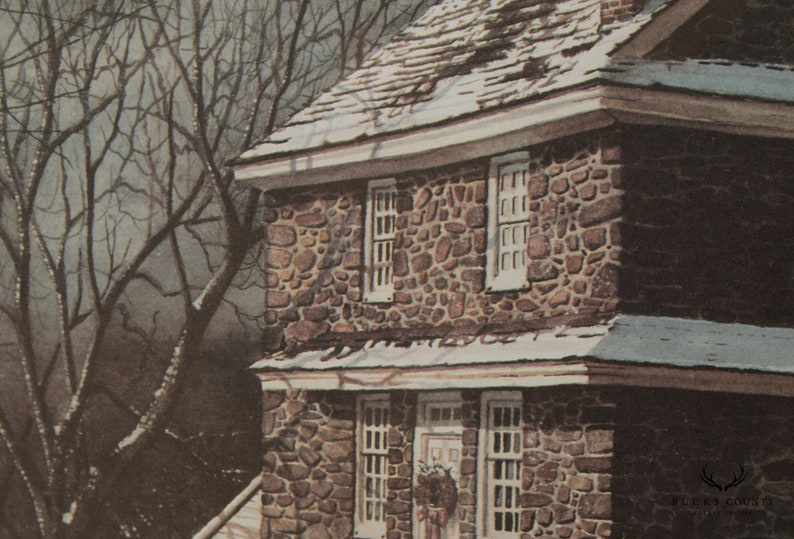 Vintage 'starry Night' John Chad House Lithograph - Etsy