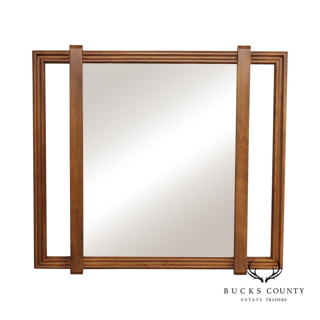 Lane Mid Century Modern Walnut Wall Mirror - Etsy