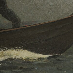 Chet Reneson (B. 1934 Connecticut) Untitled Oil Painting Men Duck ...