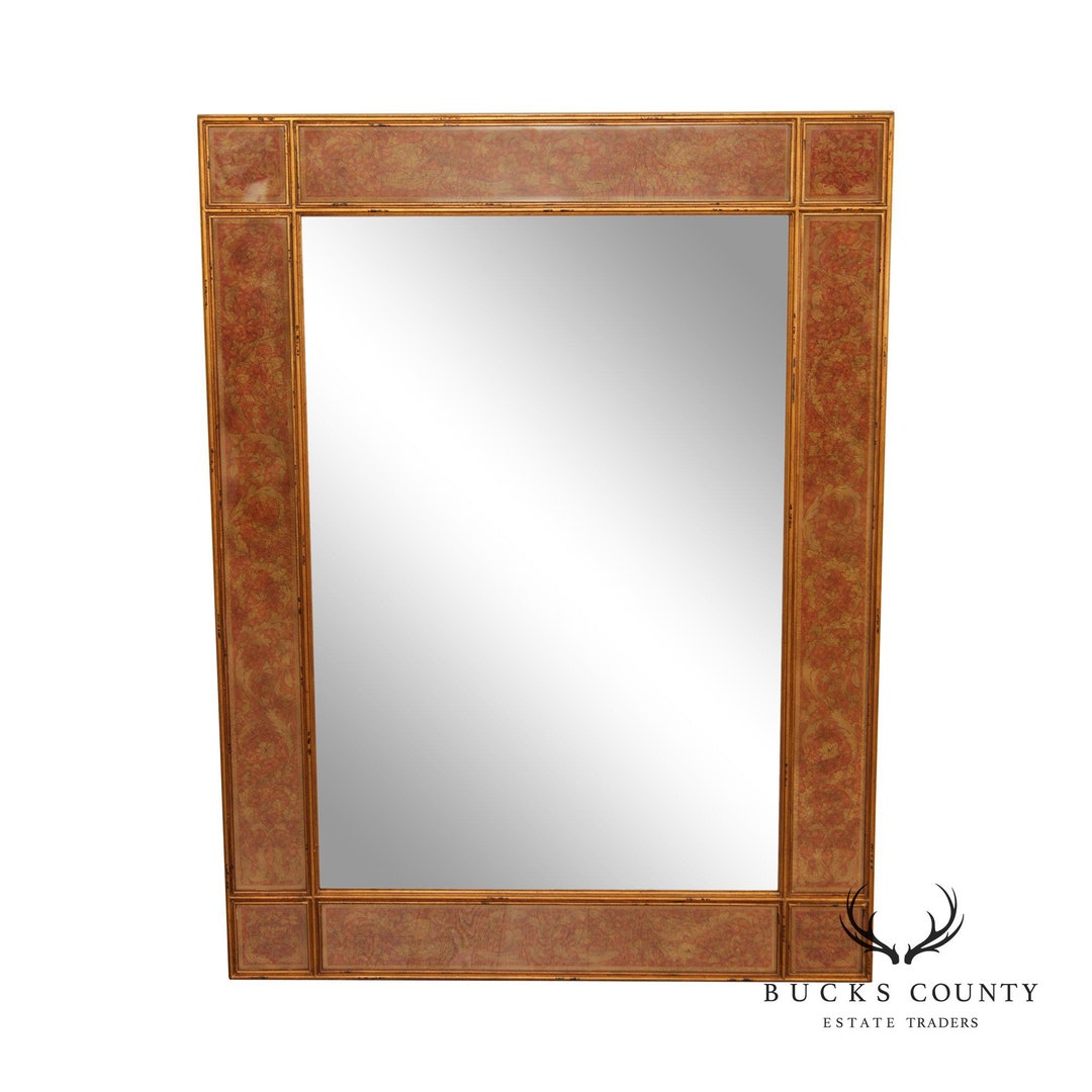 Theodore Alexander Regency Style Eglomise Decorated Full-length Mirror ...