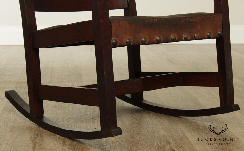 Antique Mission Oak Spindle Back Rocker - Etsy