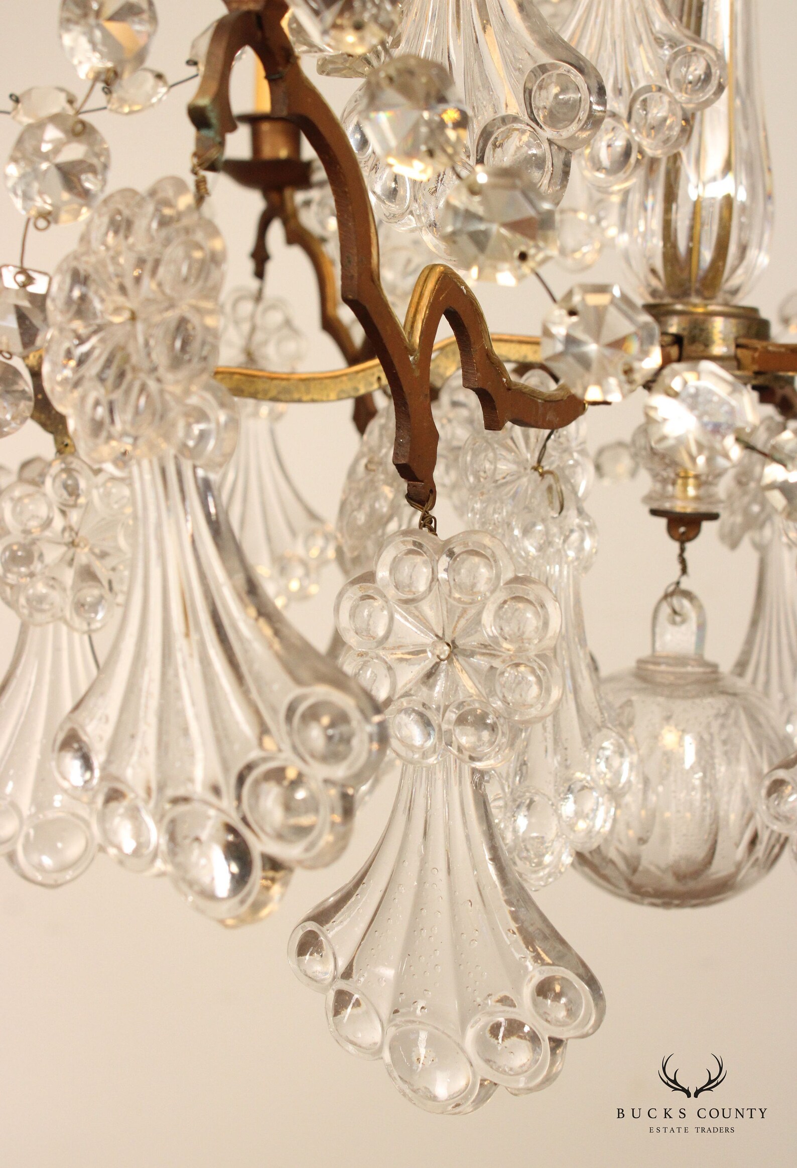 Antique French Style Nine Bulb Crystal Chandelier - Etsy