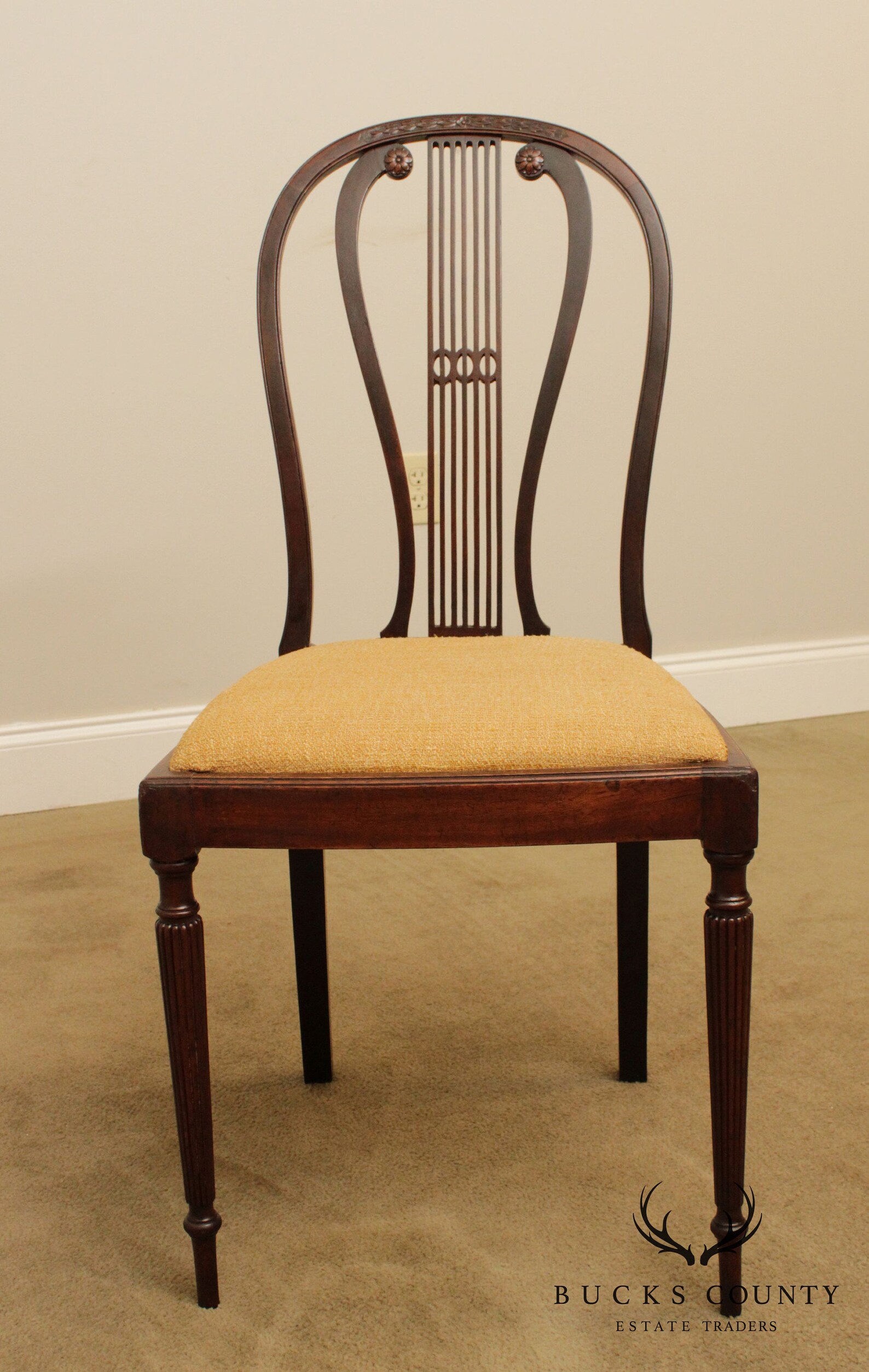 Antique Sheraton Style Solid Mahogany Side Chair - Etsy