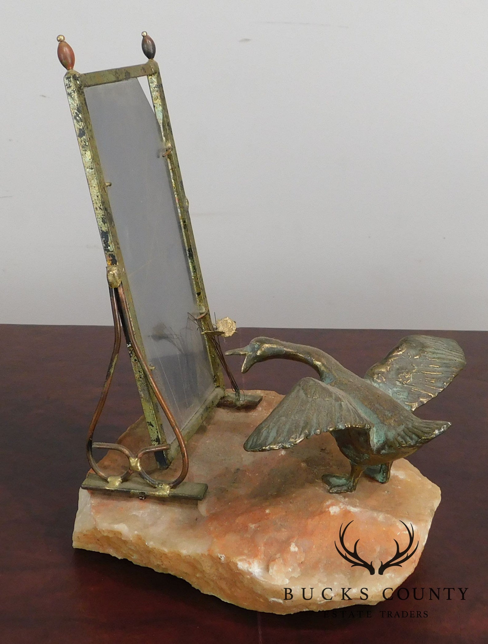 Curtis Jere Goose Fighting Mirror Reflection on Quartz Base - Etsy