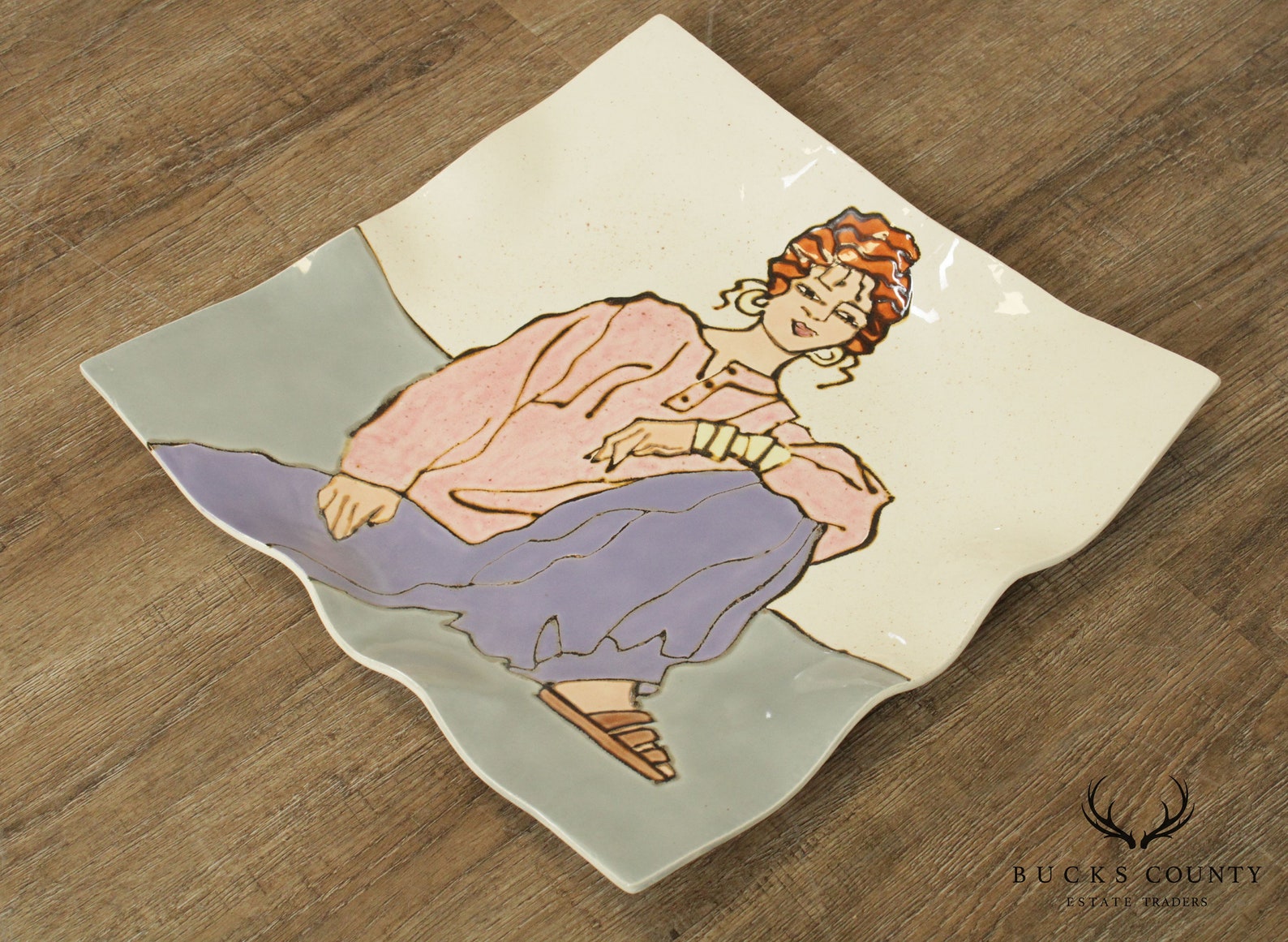 Barbary Demery Postmodern Ceramic Pop Art Charger 1989 - Etsy