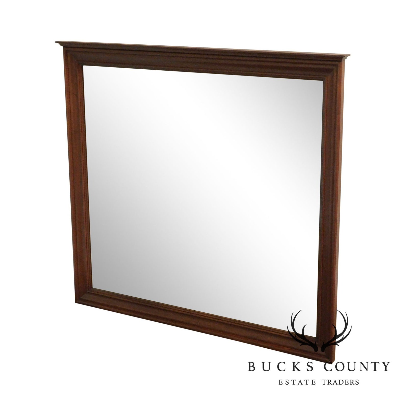 Traditional Cherry Wood Frame Beveled Mirror | Etsy