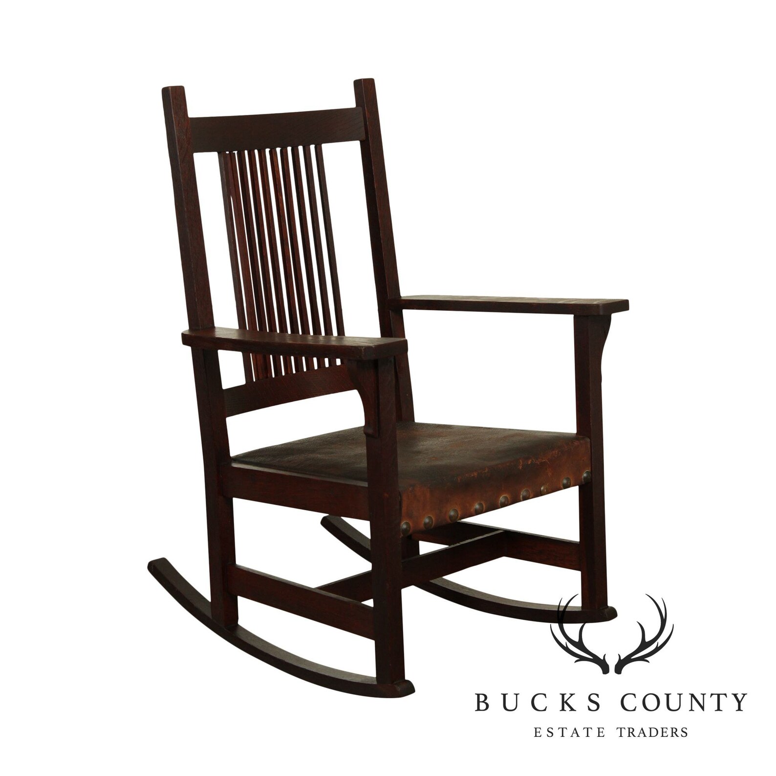 Antique Mission Oak Spindle Back Rocker - Etsy