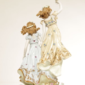 Rococo Style Ladies With Dove Porcelain Figurines - Etsy