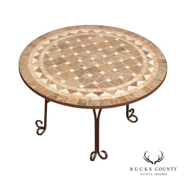 Wrought Iron Mosaic Dining Table - Etsy