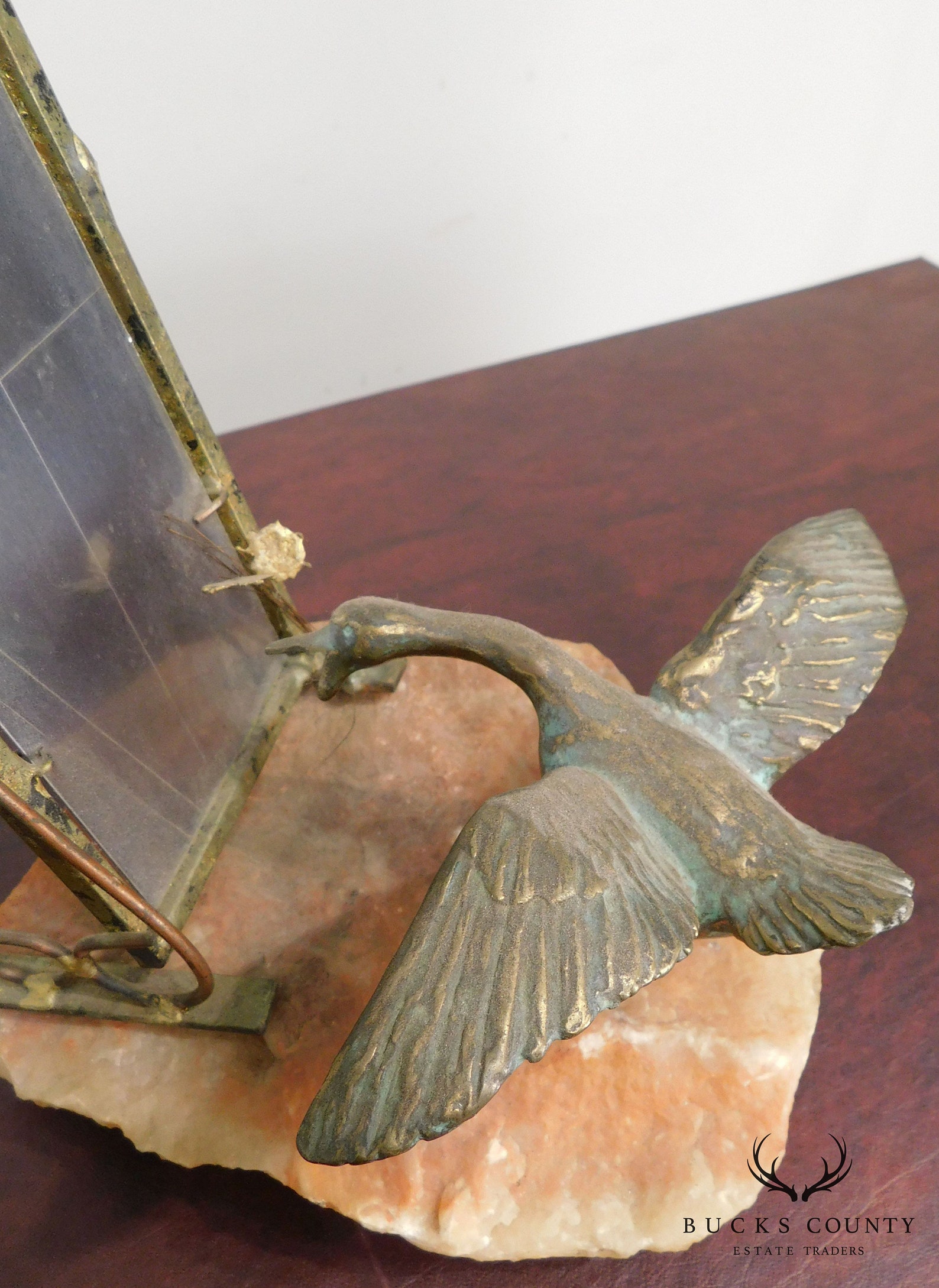 Curtis Jere Goose Fighting Mirror Reflection on Quartz Base | Etsy