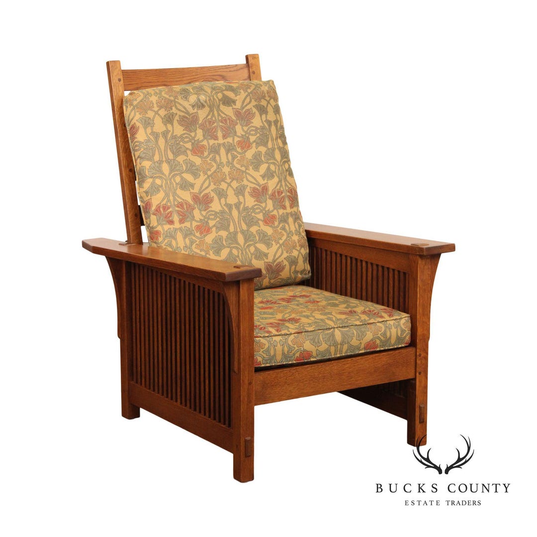 Stickley Mission Collection Oak Compact Spindle Morris Chair - Etsy