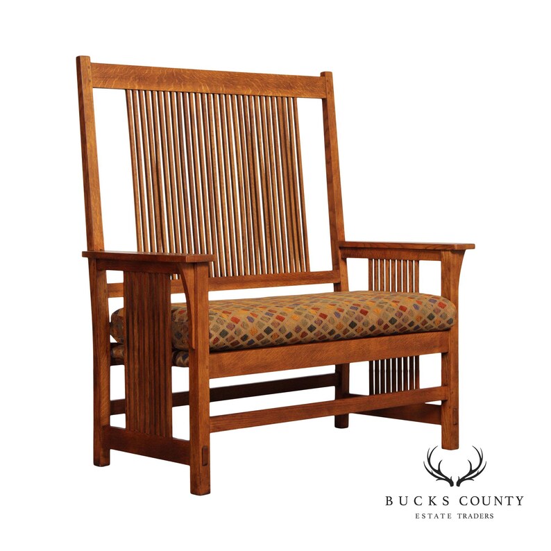Stickley Mission Collection Oak Spindle Settee - Etsy