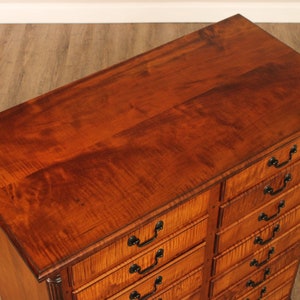 Gregg Perry Tiger Chippendale Style Maple Tall Chest - Etsy