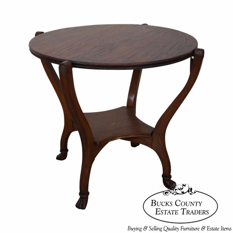 Hunzinger Antique Oak Flip Top Game Table | Etsy