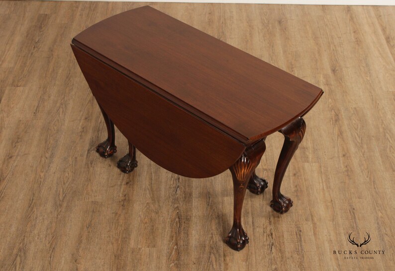 Chippendale Style Carved Mahogany Gate Leg Drop Leaf Table - Etsy