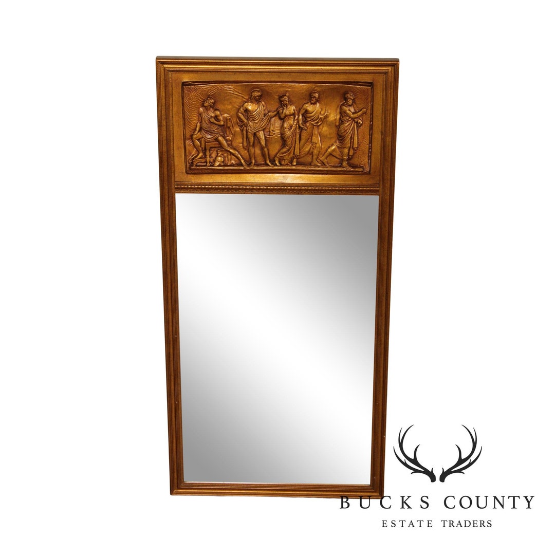 Empire Style Gilt Pier Mirror With Relief Carved Classical Figures - Etsy