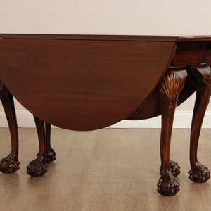 Chippendale Style Carved Mahogany Gate Leg Drop Leaf Table - Etsy