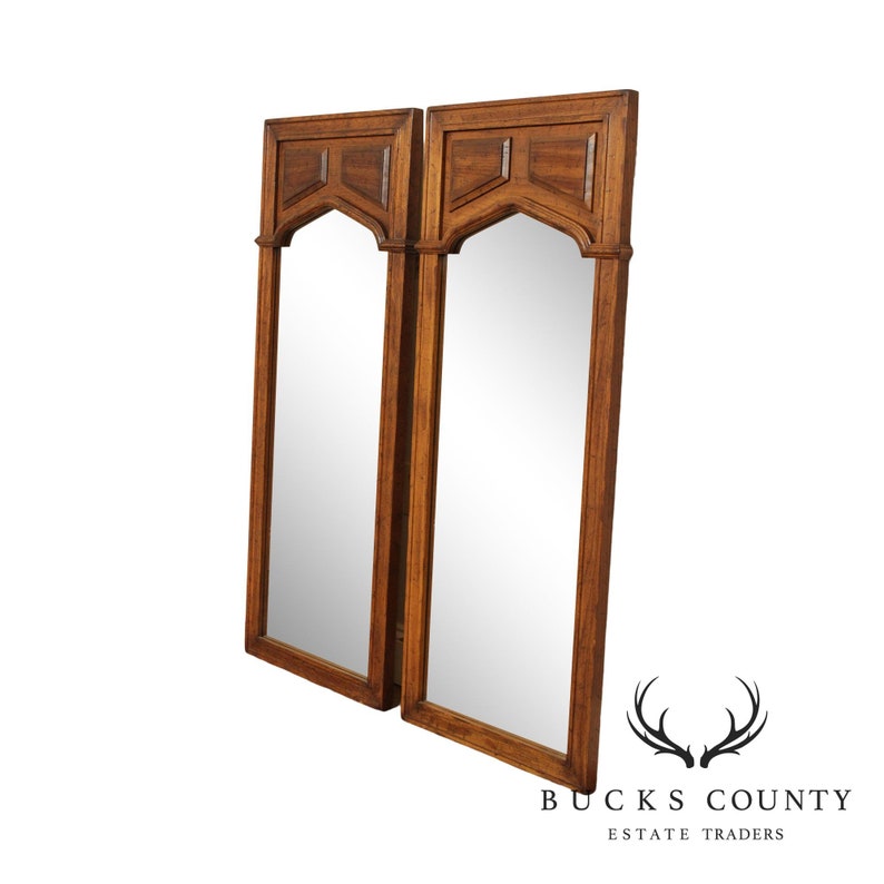 Drexel Heritage Bishopsgates Vintage Pair of Oak Mirrors - Etsy