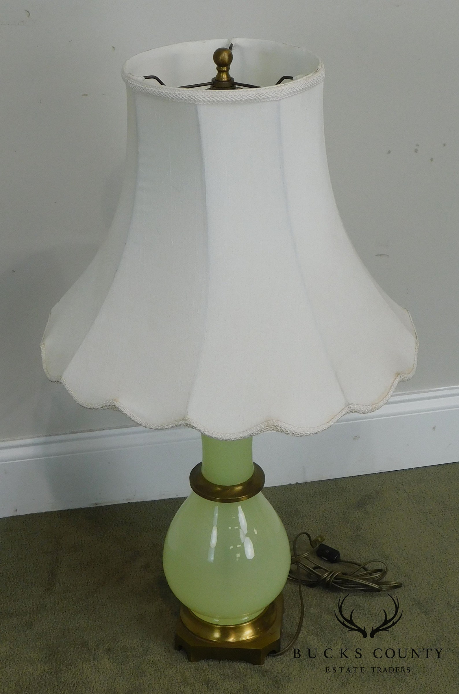 Jade Green Glass Table Lamp - Etsy