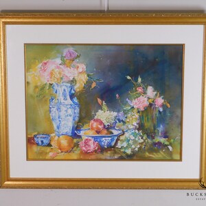 V. Weller Print 21/300 of Watercolor Fruit & Floral Still Life - Etsy
