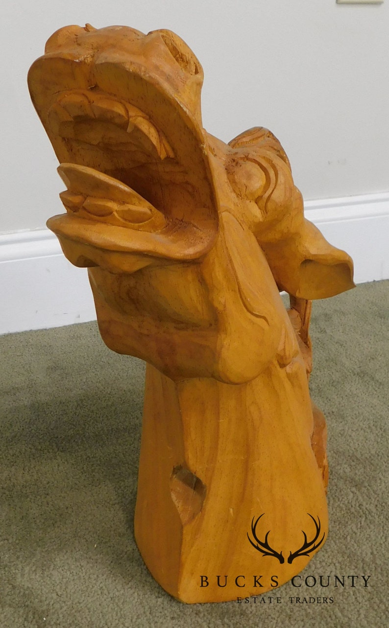 Hand Carved Wood Horse Stallion Head Sculpture - Etsy