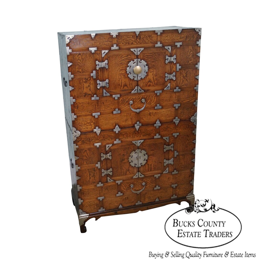 Antique Korean Stacked Dovetailed Chest on Chest - Etsy