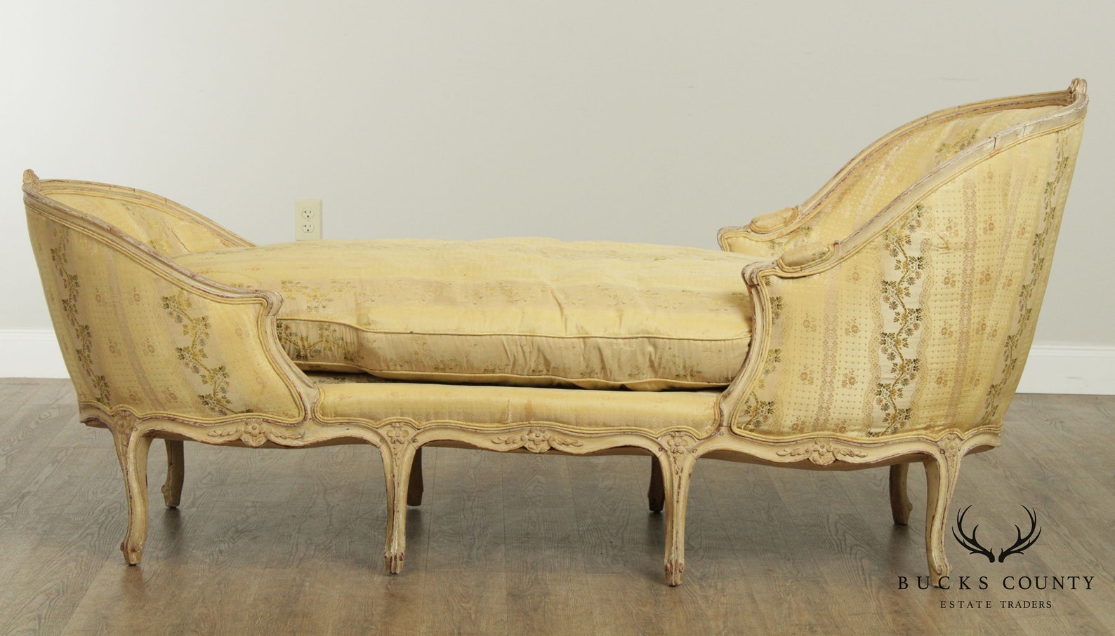 French Louis XV Antique Painted Chaise Lounge - Etsy