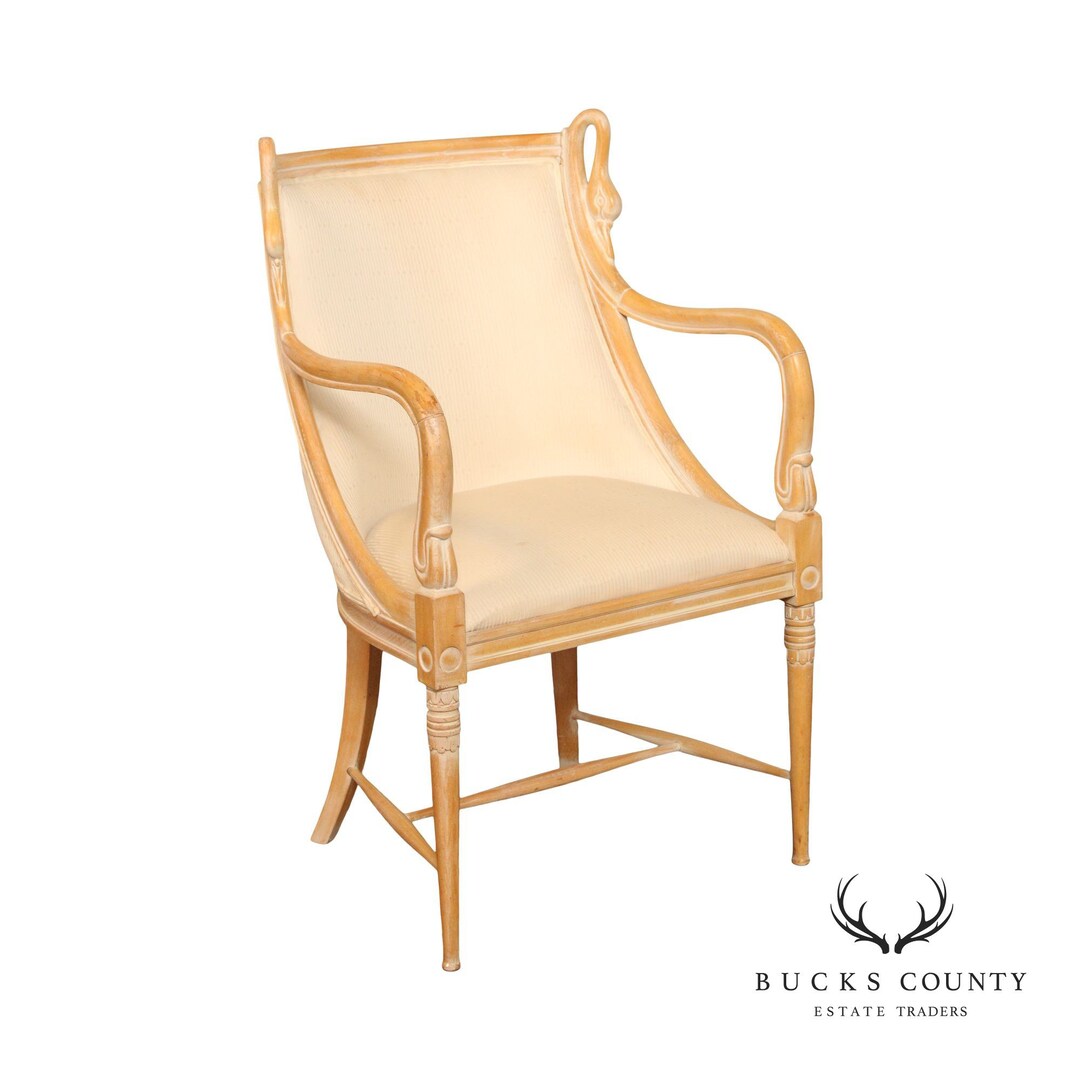 Harris Marcus French Empire Style Swan Carved Armchair - Etsy
