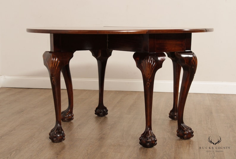 Chippendale Style Carved Mahogany Gate Leg Drop Leaf Table - Etsy